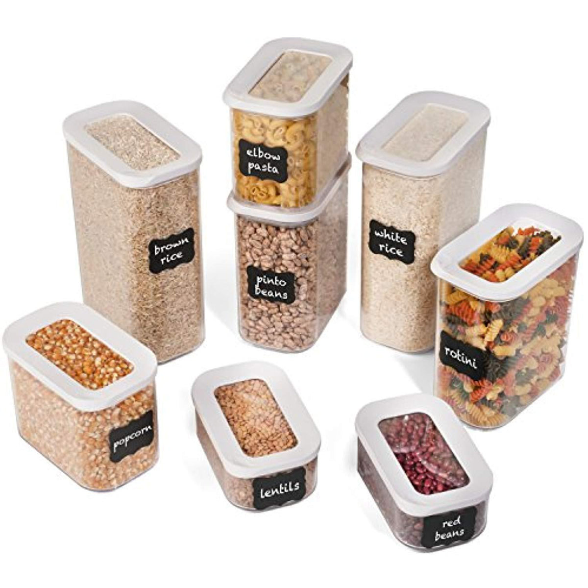 Shazo Airtight Container Set for Food Storage - 8 Piece Set + FREE 18 ...